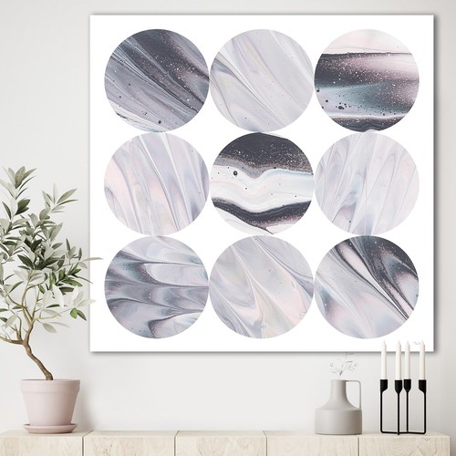 Designart "Circle Marble III" Modern Geometric Canvas Art Small | eBay