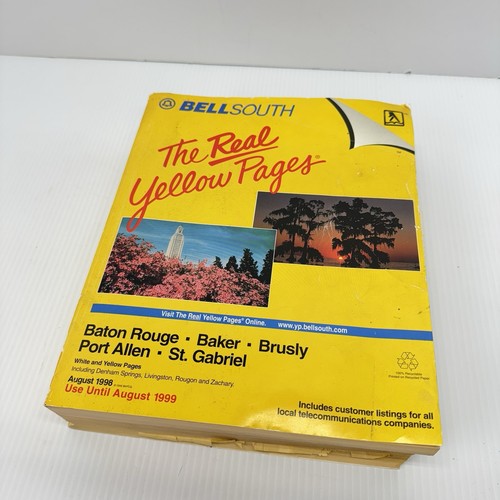 Vtg 1998 Yellow Pages Phone Directory Baton Rouge Baker Port Allen ...