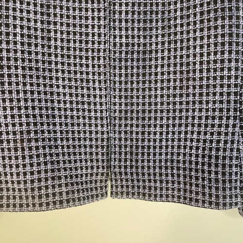 Vintage purple black chenille check zip preppy office blazer jacket 12 ...