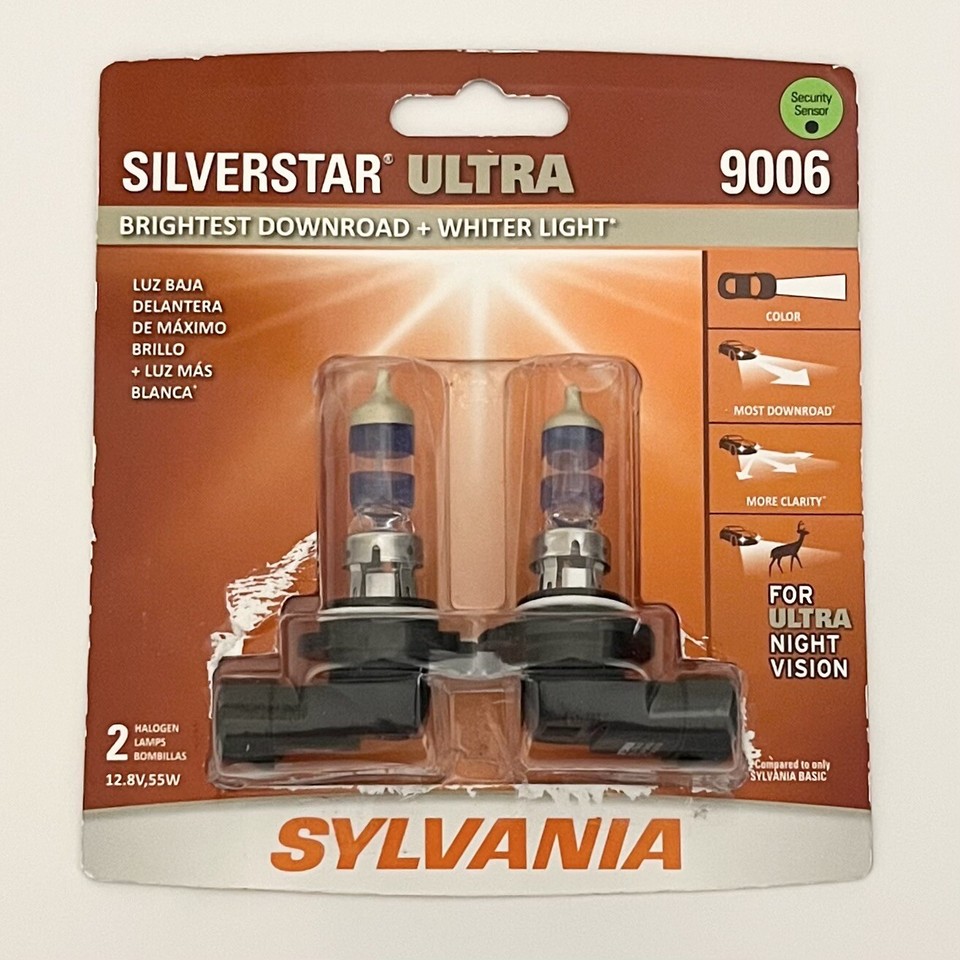 Sylvania 9006 SilverStar ULTRA High Performance Headlight Pair Set 2 ...