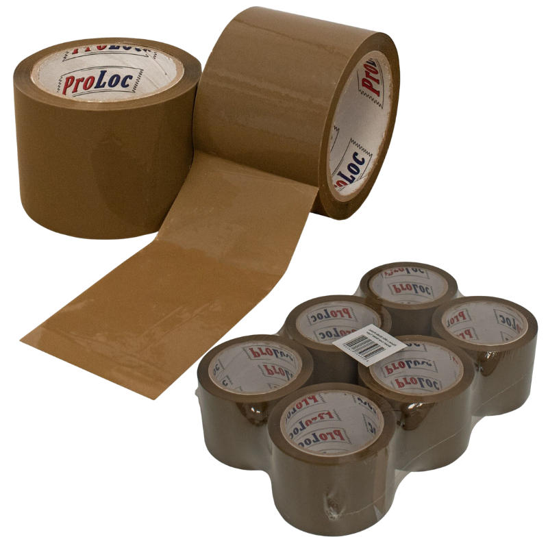 BROWN TAPE 72MMX66M (3") LOW NOISE *ANY QTY* PACKING SEALING PARCEL BOX ...
