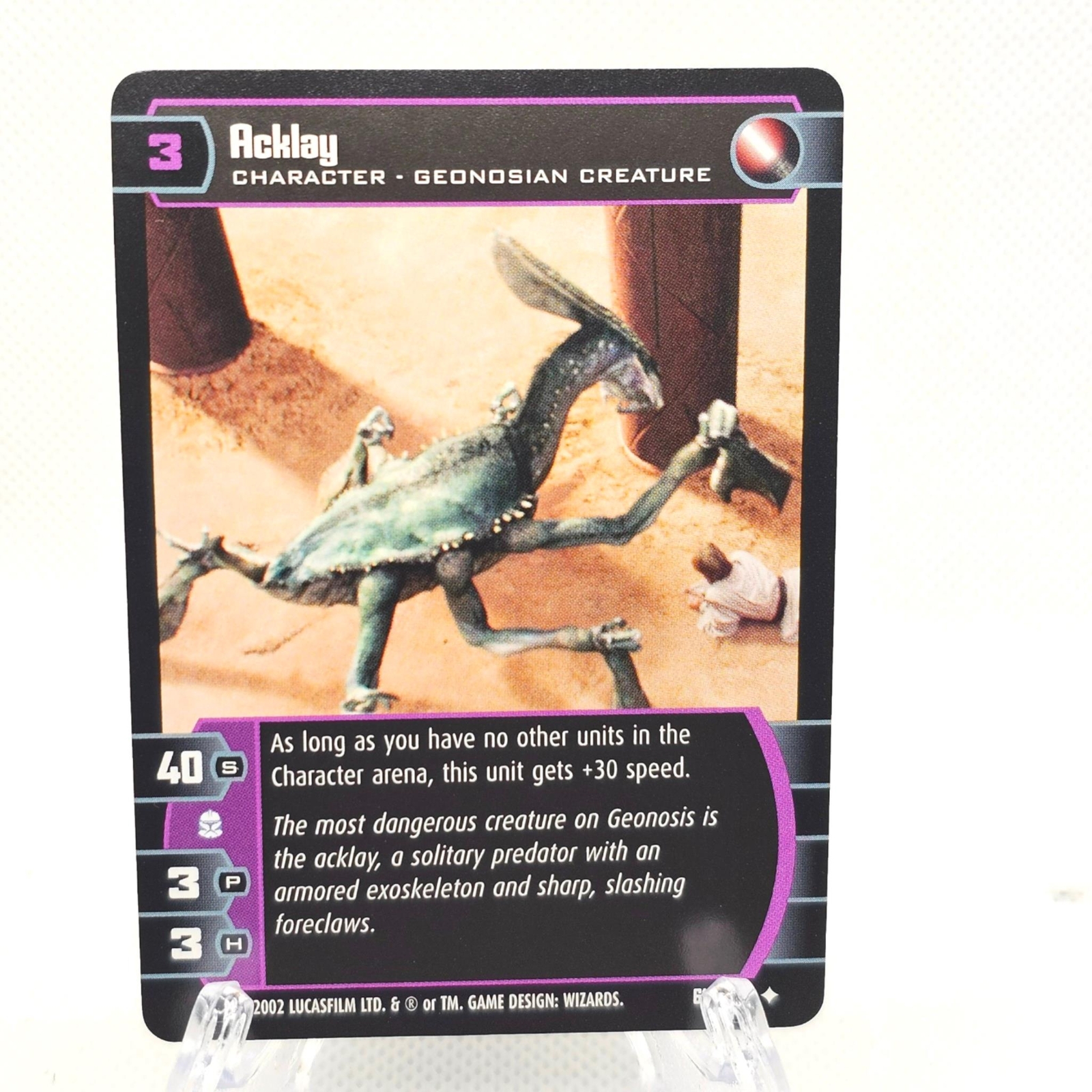 Star Wars CCG TCG Attack of the Clones 61/180 Acklay Geonosian Creature ...