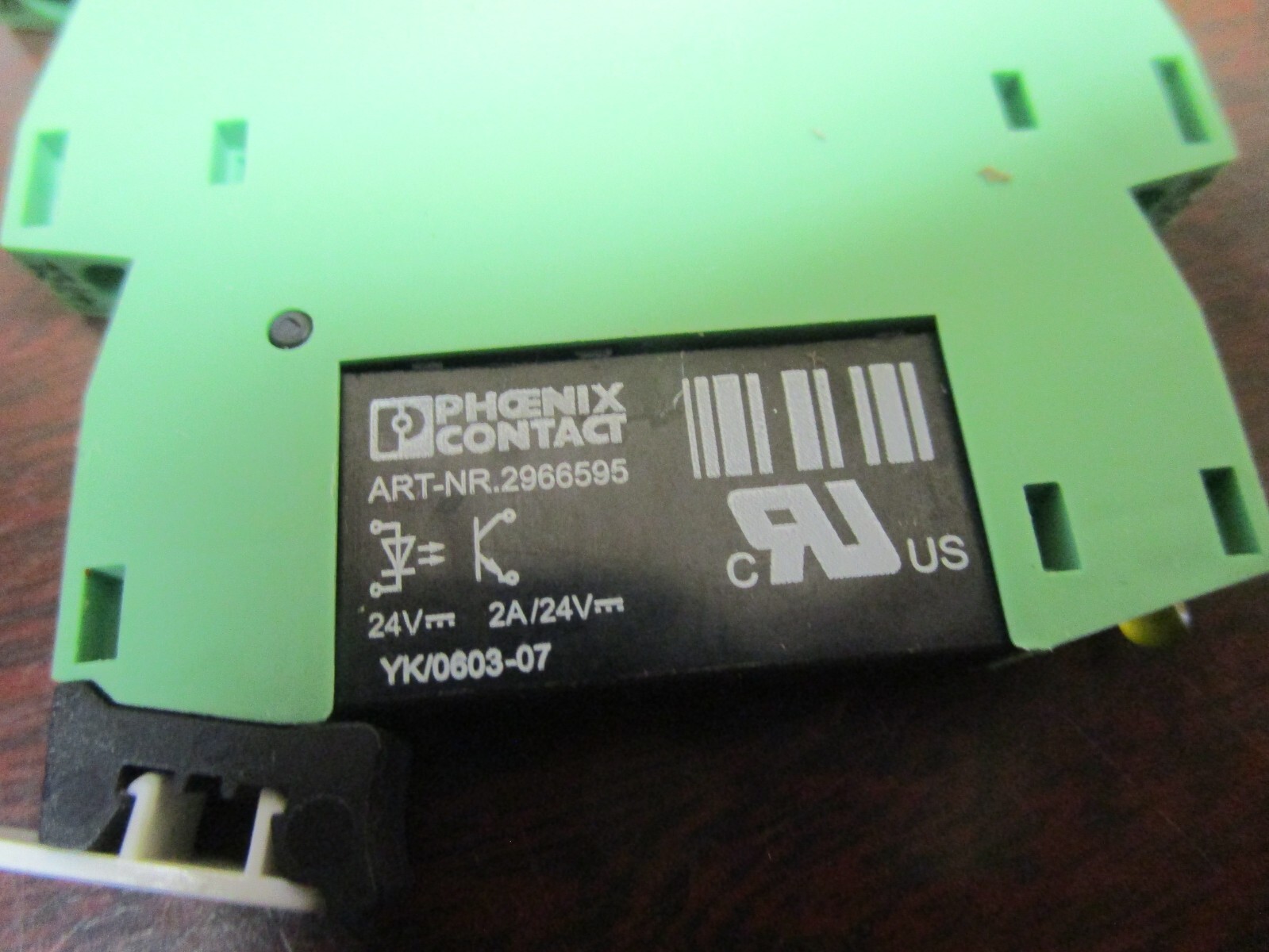 LOT OF 5 PHOENIX CONTACT RELAY w/ BASE 2966595 PLC-BSC-24DC/1/ACT 24V ...