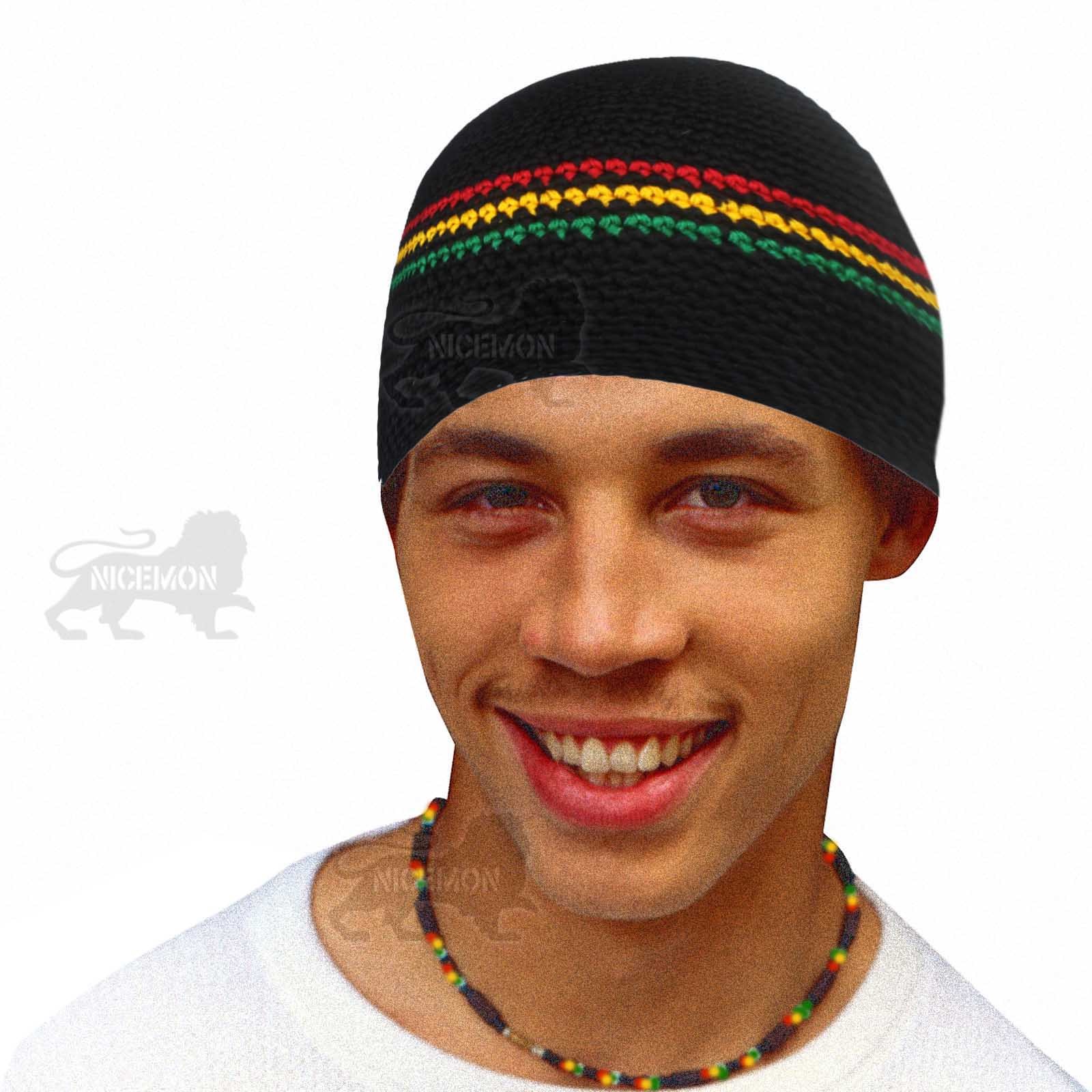 Skullcap Skull Cap Kufi Rasta Surfer Reggae Jamaica Handmade 100% ...
