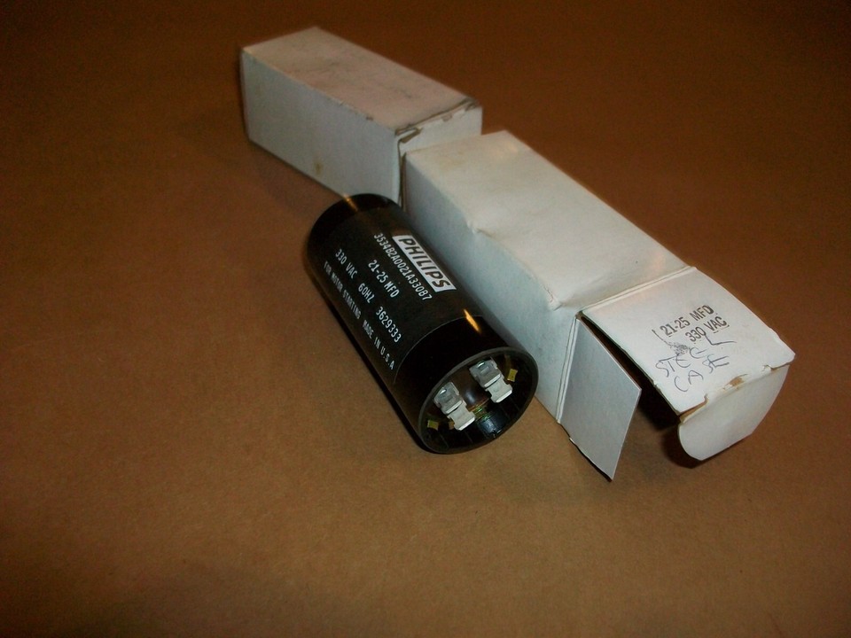 2pc Philips Starting Capacitor 21-25MFD 3629333 330VAC NEW | eBay
