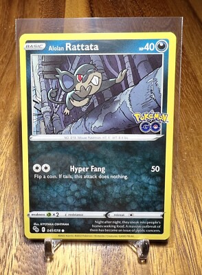 Alolan Rattata 041/078 Non Holo Common Pokemon Go Pokemon Card | eBay