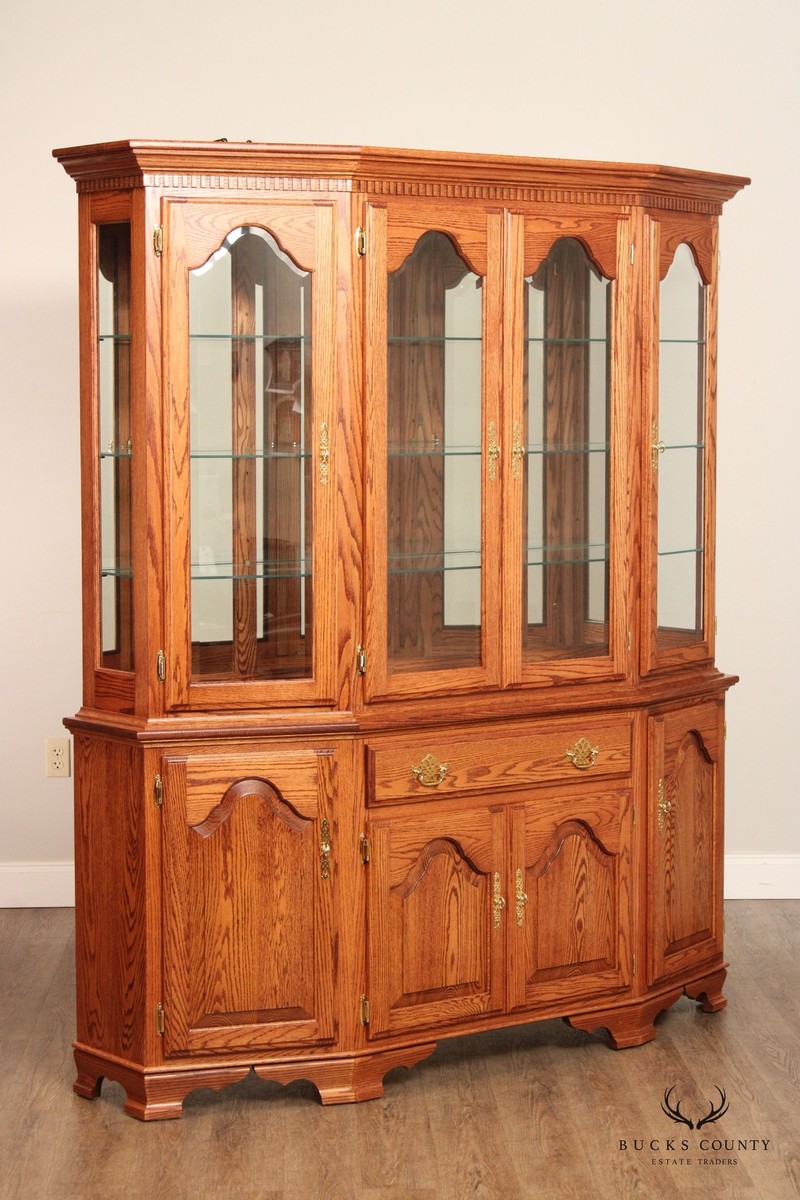 Solid Oak China Cabinet American Shaker 50" China Cabinet By Maple