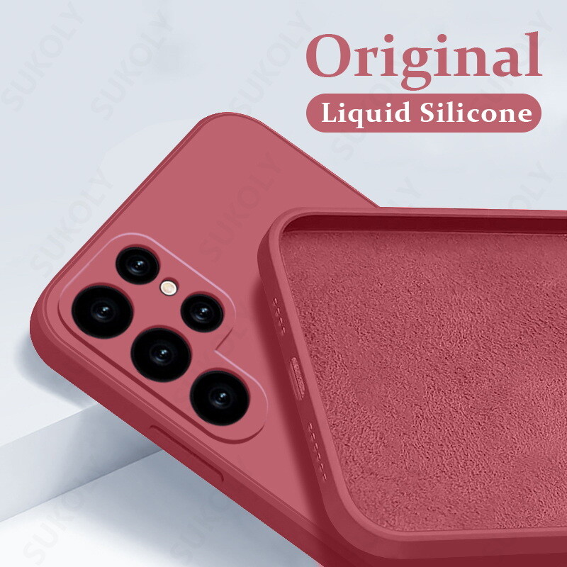 Liquid Silicone Soft Case For Samsung S26 S25 Ultra S24 FE S23 S22 S21 ...