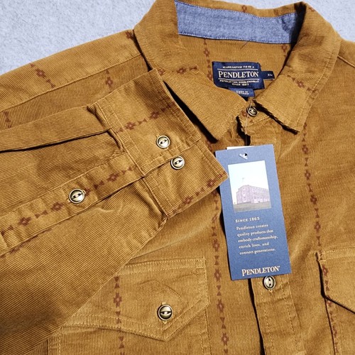 Pendleton Corduroy Wyatt Western L/S Button Shirt Men’s Aztec Slant ...