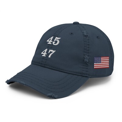 45 47 Hat, 45 47 trump hat, 45 MAGA hat, 45 trump cap, Distressed Dad ...