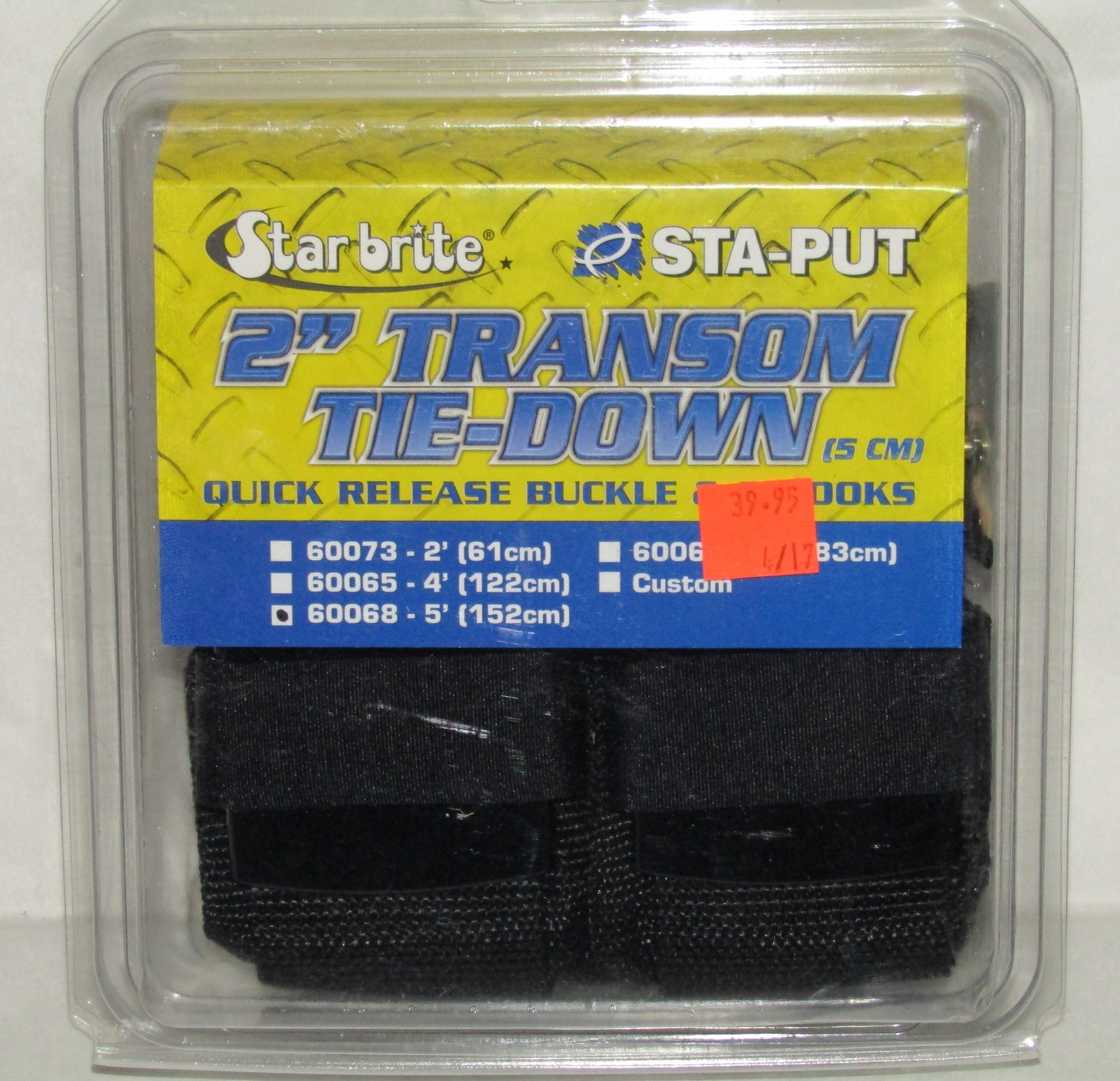 STARBRITE Sta-Put 2" Transom Tie-Down Quick Release Buckle & S-Hooks ...