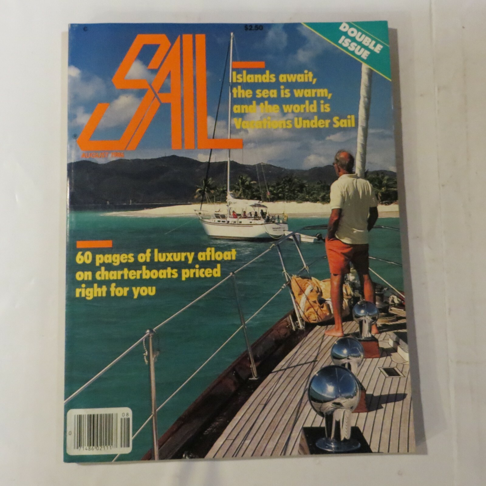 Sail Boating Magazine Chartering Boats Sea Sail Cruising August 1986 Z1 ...