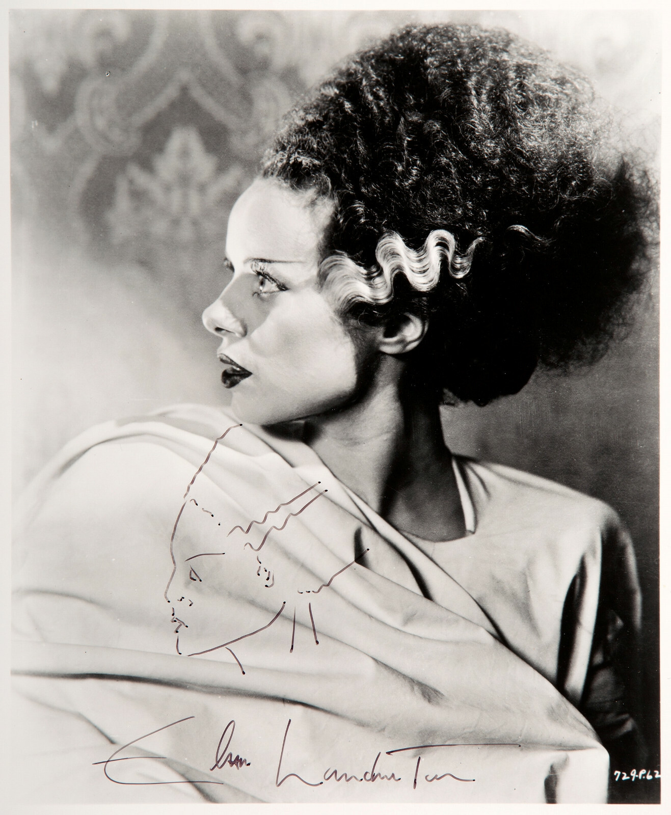 ELSA LANCHESTER Signed Photograph - Film Star Actress - Frankenstein ...