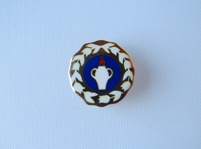 Antique Solid 10K Gold & Enamel Fraternal Pin Lapel Button Urn Torch ...