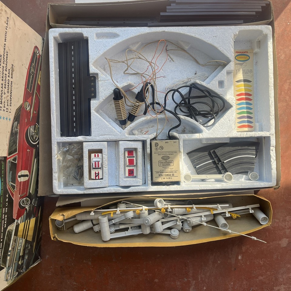 Aurora Model Motoring Golden Gate HO Slot Car Set VTG 1966 Untested ...