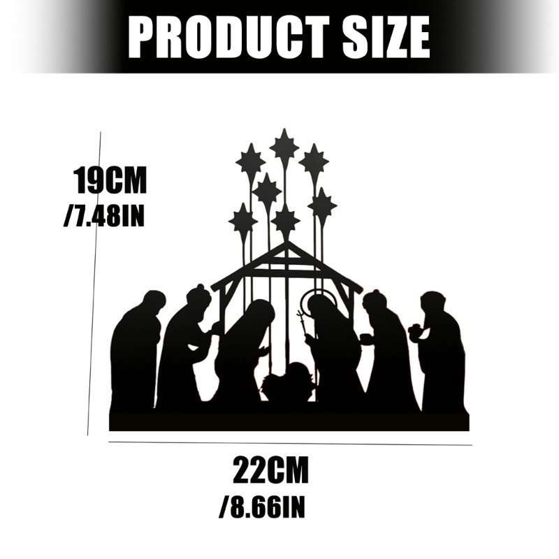 Practical Flat Christian Figurine Easy Placement Shelf Desk Decors Iron ...