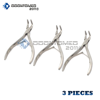 3× Dental Bone Rongeur 90° Blumenthal 15.5cm/6" Trim Recontour Surgical ...