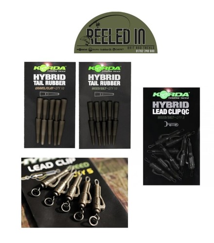 KORDA HYBRID LEAD CLIPS QUICK CHANGE LEAD CLIPS/HYBRID TAIL RUBBERS ...