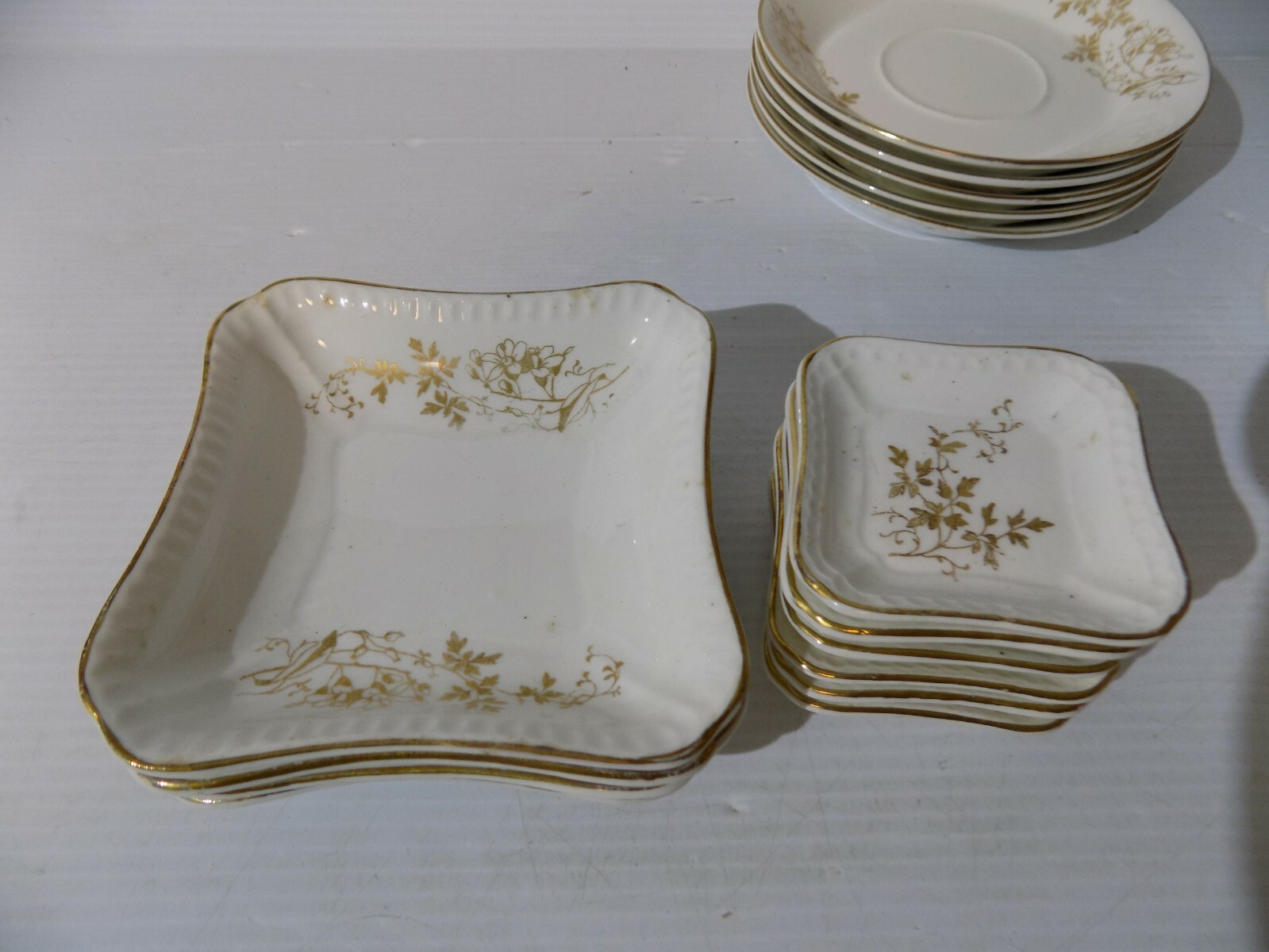 19 pc. John Maddock & Sons England Royal Vitreous Floral Gold China | eBay