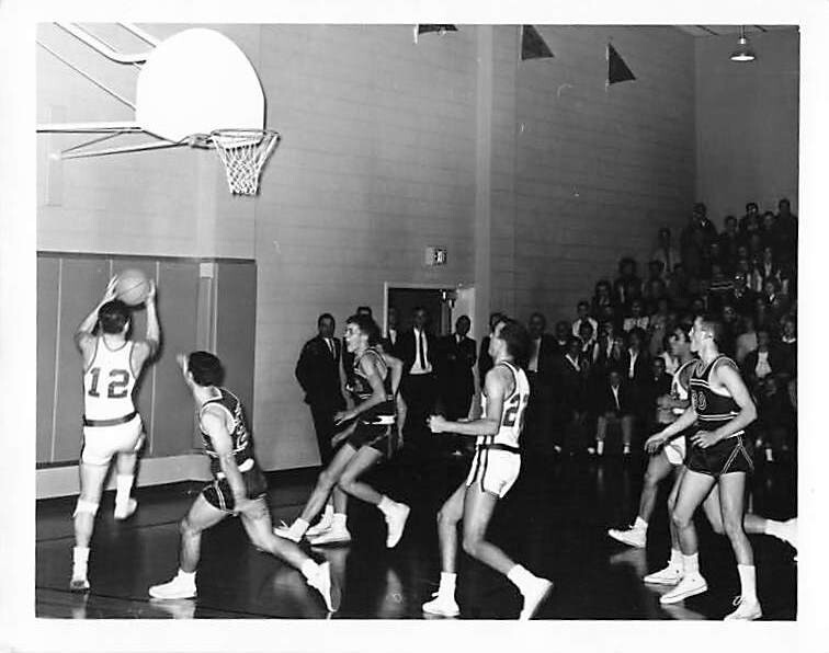 1960s B&W Snapshot High School Basketball Layup 4x5 inches | eBay