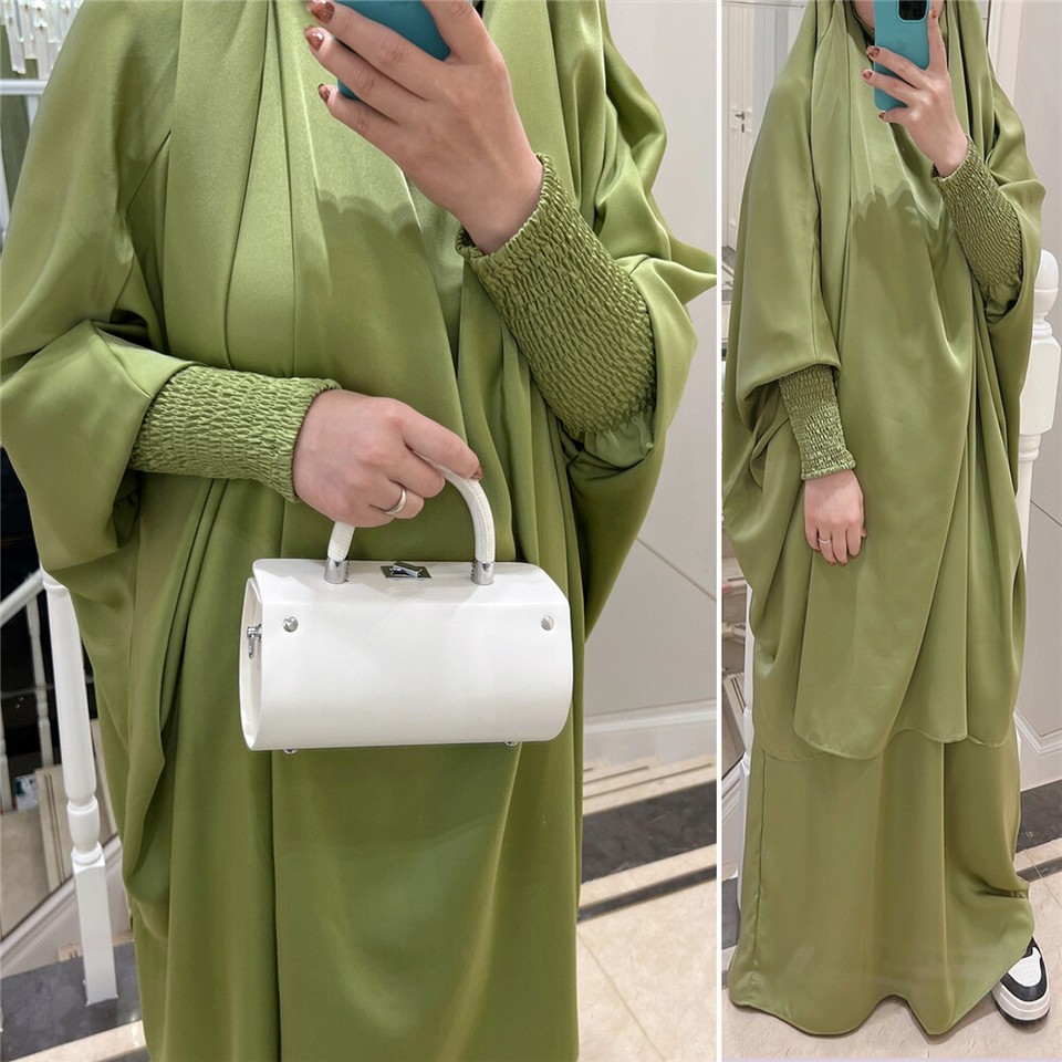 Khimar Hijab Overhead Burqa Caftan Abaya Muslim Women Prayer Set ...