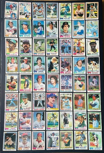 Vintage 1980's MLB TOPPS BASEBALL Card LOT OF 56 Cards EXACT CARDS IN ...