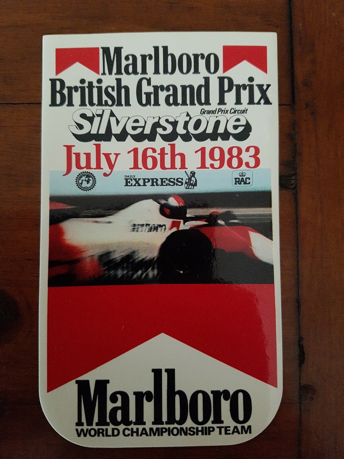 MARLBORO BRITISH GRAND PRIX 1983 SILVERSTONE sticker | eBay