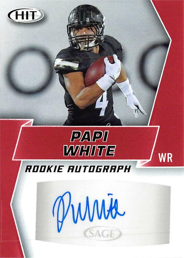 Papi White autographed Football Card (Ohio Redhawks) 2019 SAGE HIT ...