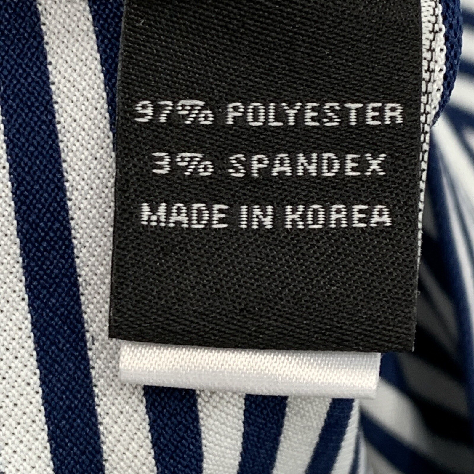 Turtleson Men's Tour Performance Navy Blue Striped Go… - Gem