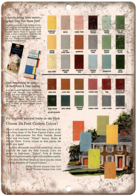 Vintage Dupont Paint Colors Vintage Ad 12" x 9" Reproduction Metal Sign ...