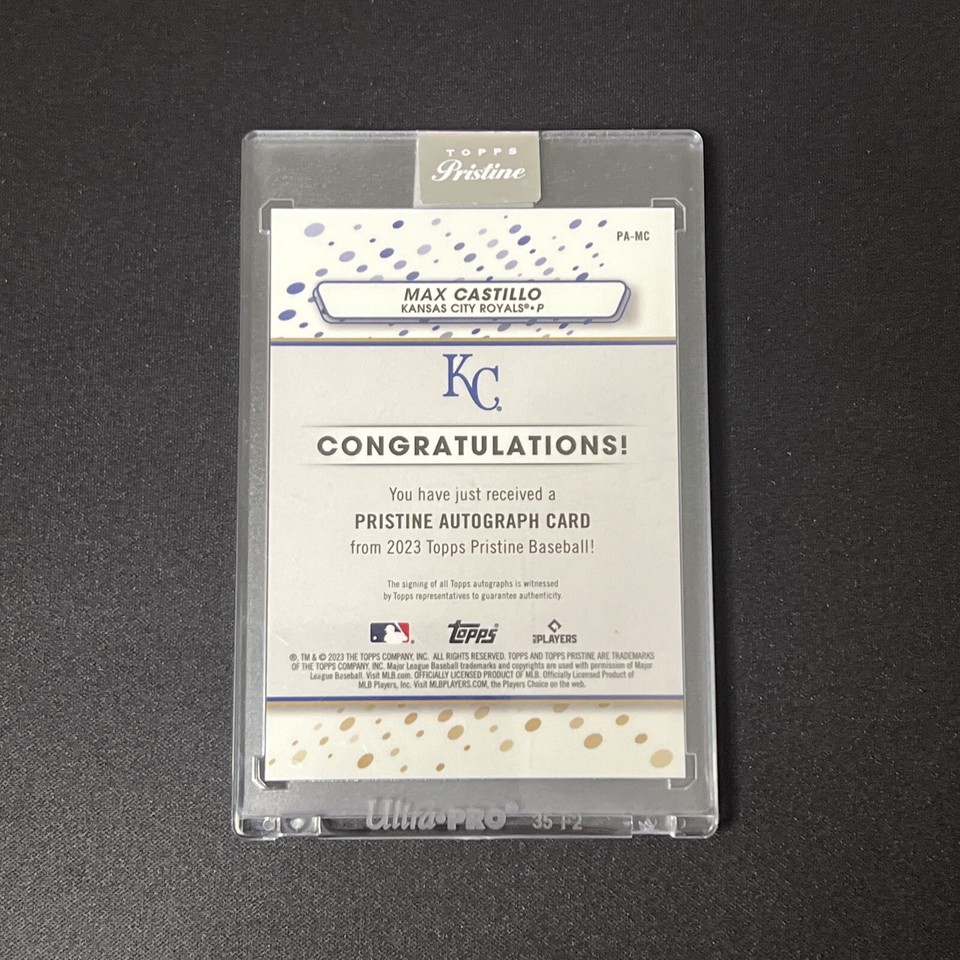 2023 Topps Pristine Max Castillo Autograph Rookie Auto RC #PA-MC Royals ...