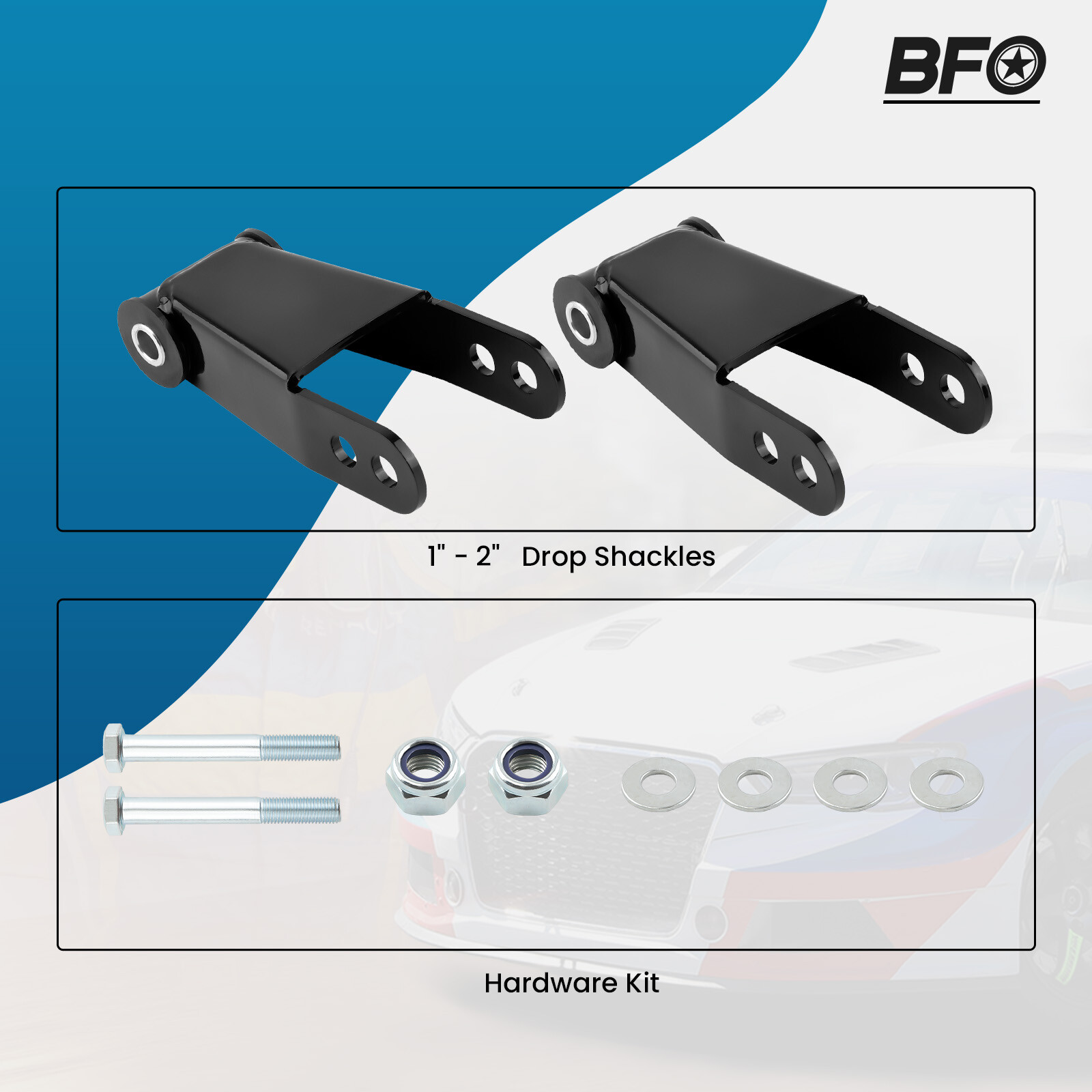 1-2 inch Drop Shackles Lowering Kit For Ford F100 F150 2WD 1973-96 ...