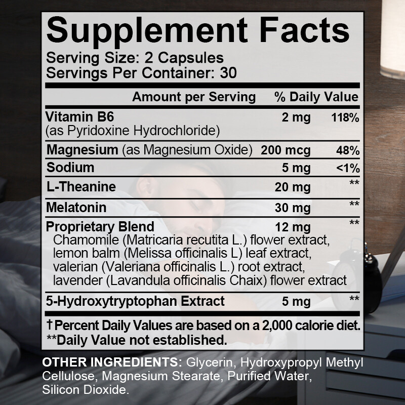 Sleep Aid Capsules - Improves Sleep Quality,Calm Stress,Balance ...