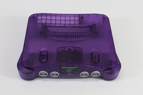 Nintendo 64 Clear Purple Console Controller AC AV Bundle N64 Plays US ...