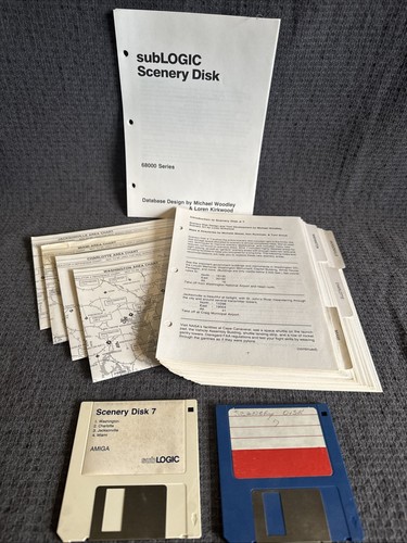 Scenery Disk 7 for Amiga - 1987 subLOGIC Flight Simulator - Complete ...