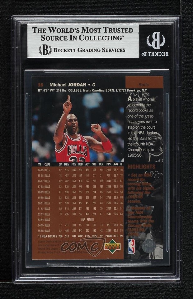 1996-97 Upper Deck Michael Jordan #16 BGS 8.5 HOF | eBay