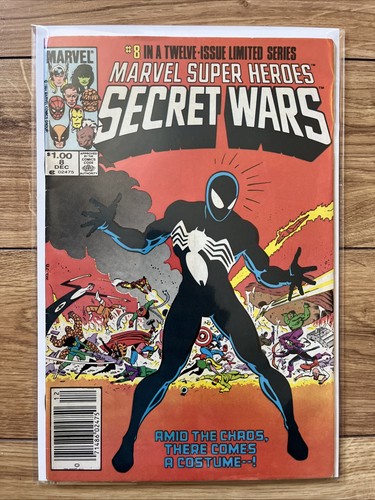 Marvel Super heroes Secret Wars # 8 Symbiote Origin Black Costume Key ...