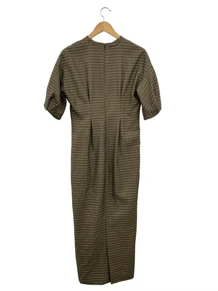 HELLA Short Sleeve Dress M Acrylic BEG All Over Pattern | eBay UK