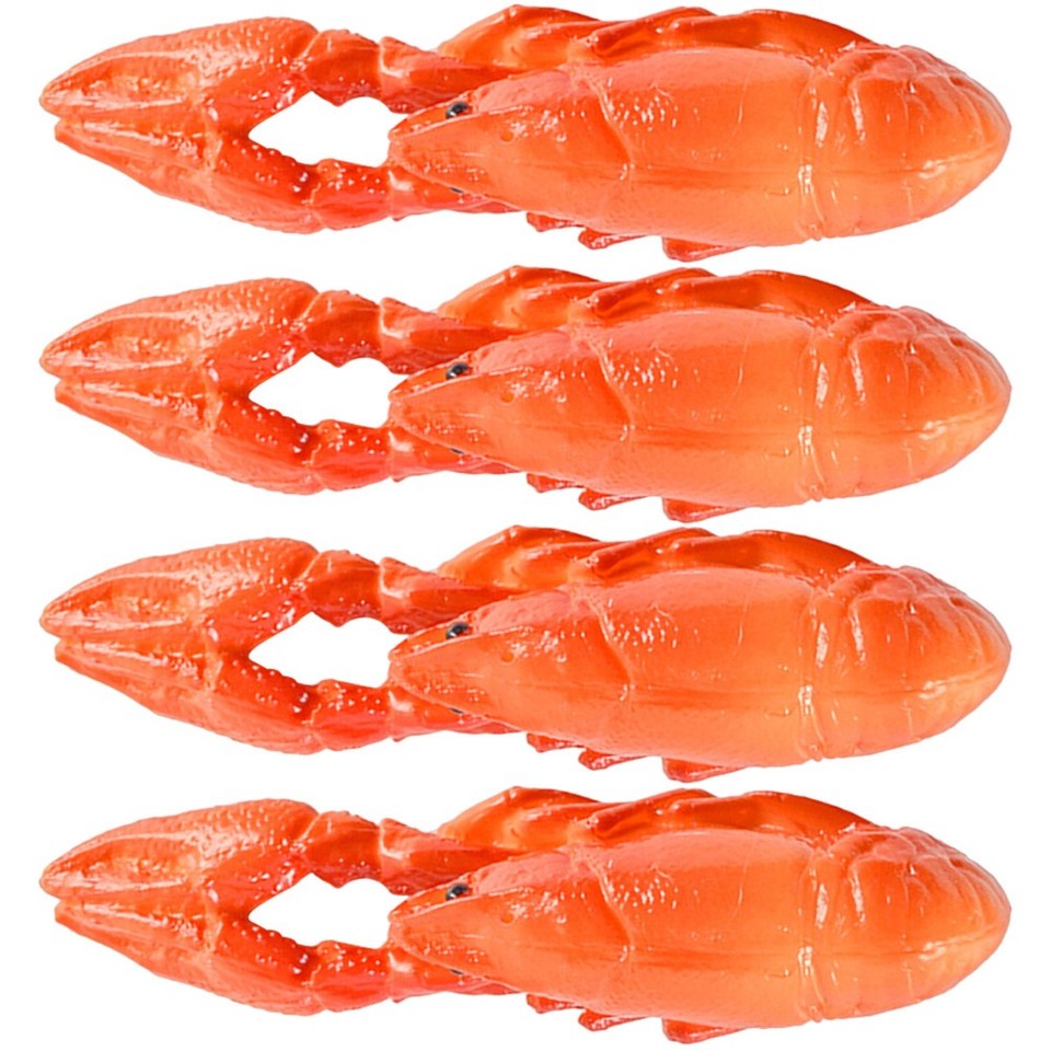 4 Pcs Realistic Lobster Models Figurine Lifelike Statue Figures Decor ...
