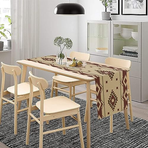 Southwest Aztec Table Runner, Geometric Native Navajo W13"x L108 ...