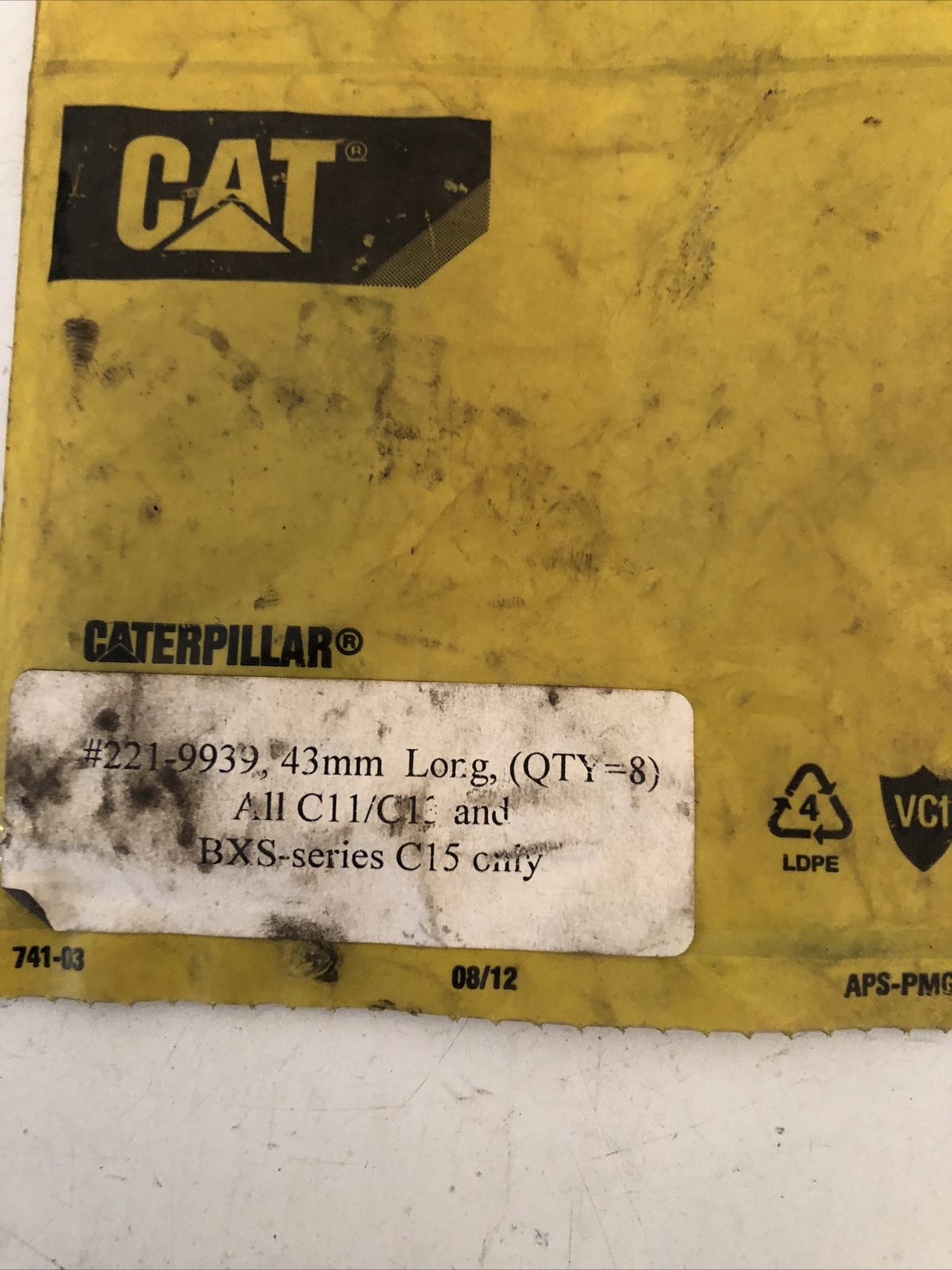 GENUINE CATERPILLAR INTAKE ACTUATOR HEAD BOLTS (8) # 221-9939 C11 , BXS ...