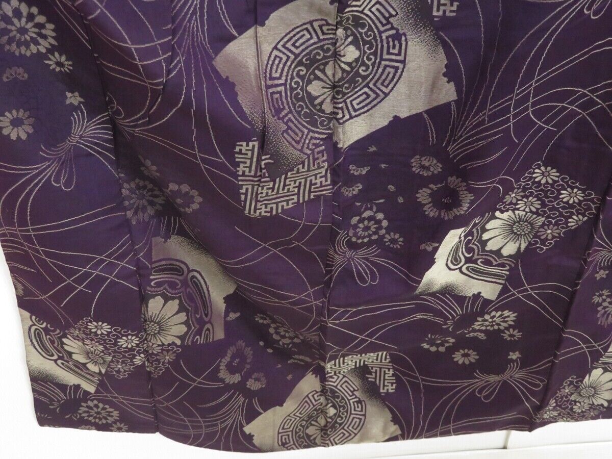 1019i06z780 Vintage Japanese Kimono Silk OMESHI KOMON Dark purple ...