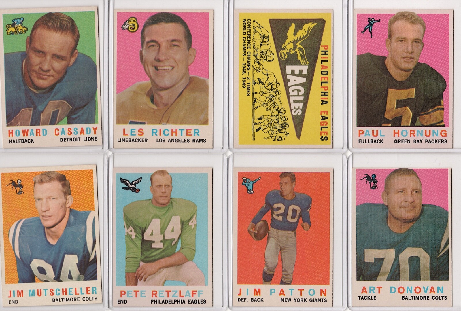 LOT OF 1959 TOPPS FOOTBALL CARDS COMPLETE SET MINUS 1 CARD (175 CARDS ...