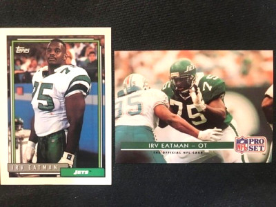 NFL - Irv Eatman 1992 Topps & 1992 Pro Set Football - Jets | eBay
