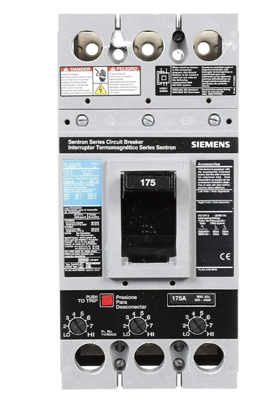 Siemens FXD63B175 175 Amp 3 Pole Type FXD6 Circuit Breaker Brand New | eBay