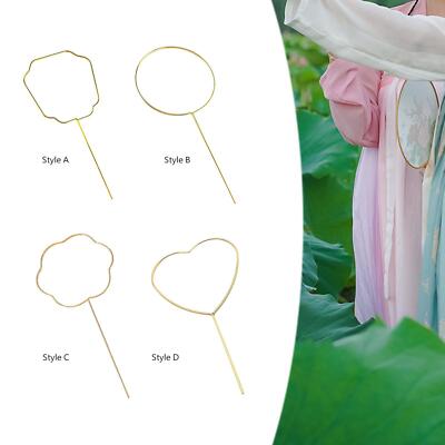 DIY Hand Fan Frame Blank Fan Metal Chinese Clothing Accessories Blank ...