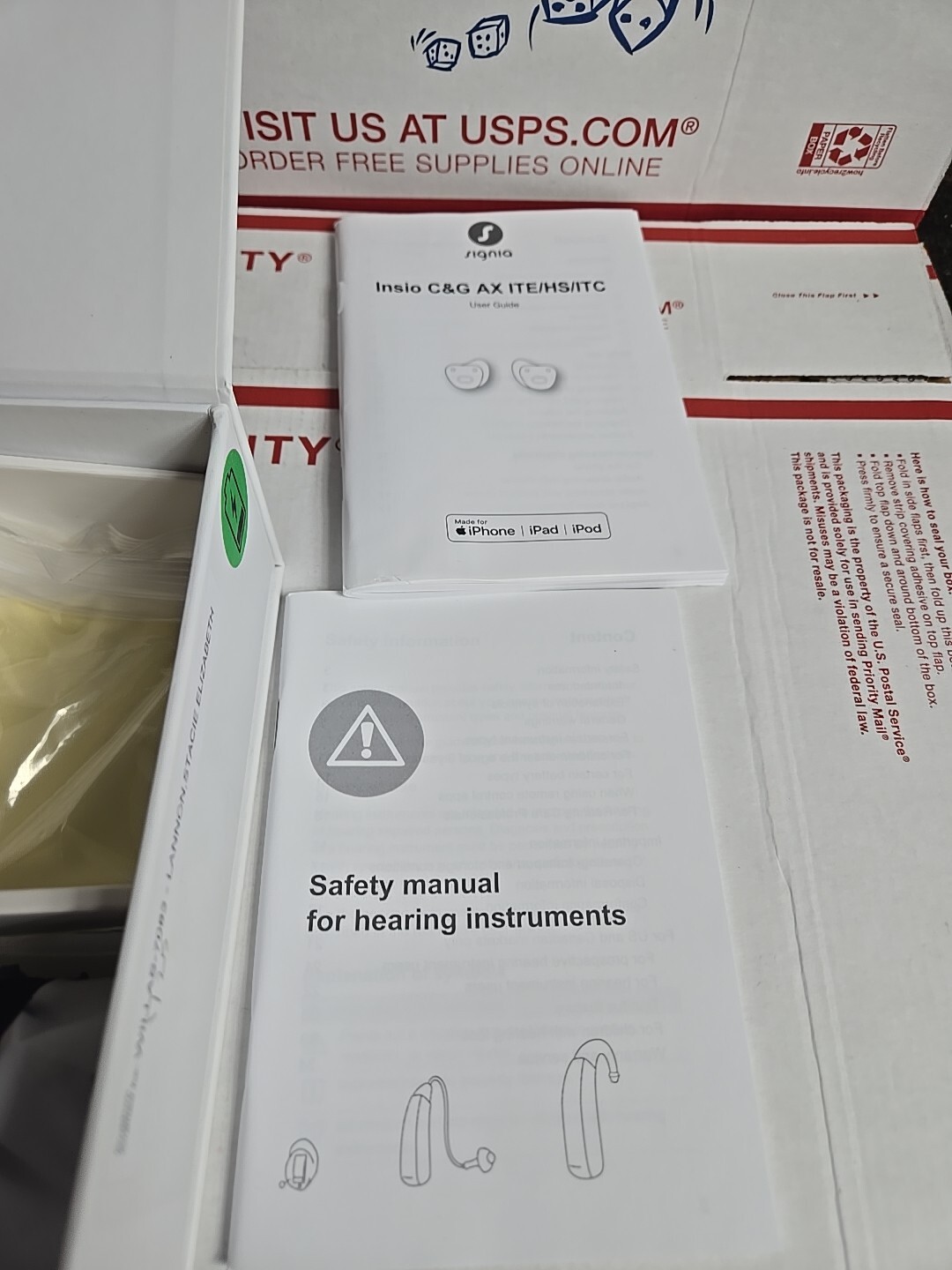 Pair of Signia Insio 7AX Charge & Go C&G AX ITE/HS/ITE Hearing Aids ...