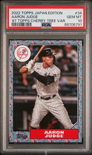 2022 TOPPS JPN ED 1987 TOPPS CHERRY TREE VAR #34 AARON JUDGE PSA 10 | eBay