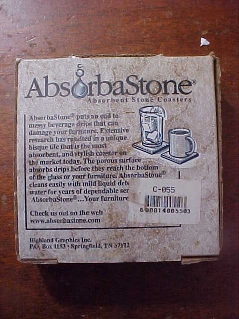 ABSORBASTONE COASTER SET OF 4 BRITTANY SPANIEL COASTERS, 4" SQUARE ...