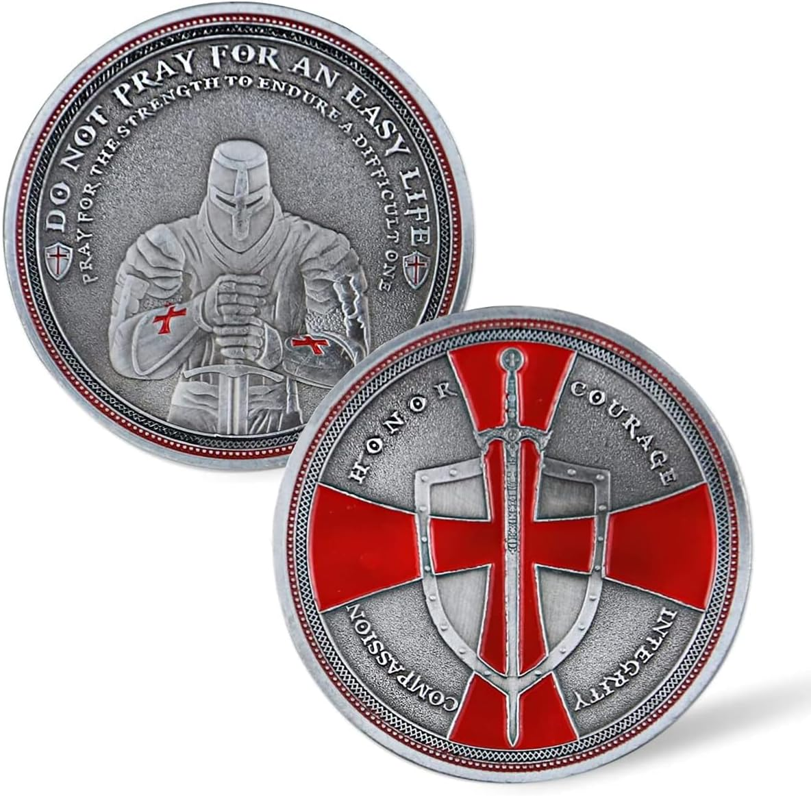 The Knight Templar Challenge Coin Red Cross Religious Coin Collection ...